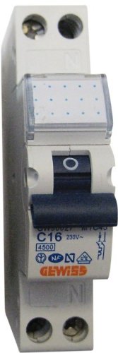GW90027 Interruttore Magnetotermico 1P+N C16 4,5Ka